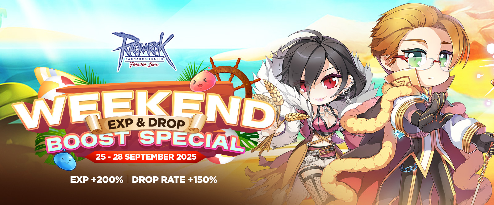 RAGNAROK : FOREVER LOVE | Weekend EXP & Drop Rate Boost September 2025 Week 4